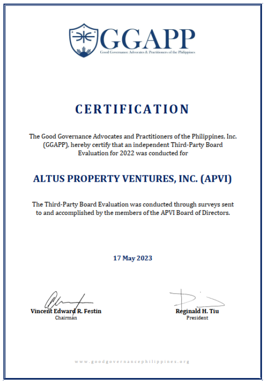 Company Policies | Altus Property Ventures